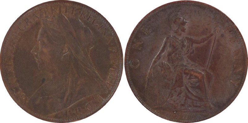 Großbritannien 1900 1 Penny Victoria II / VZ | MA-Shops