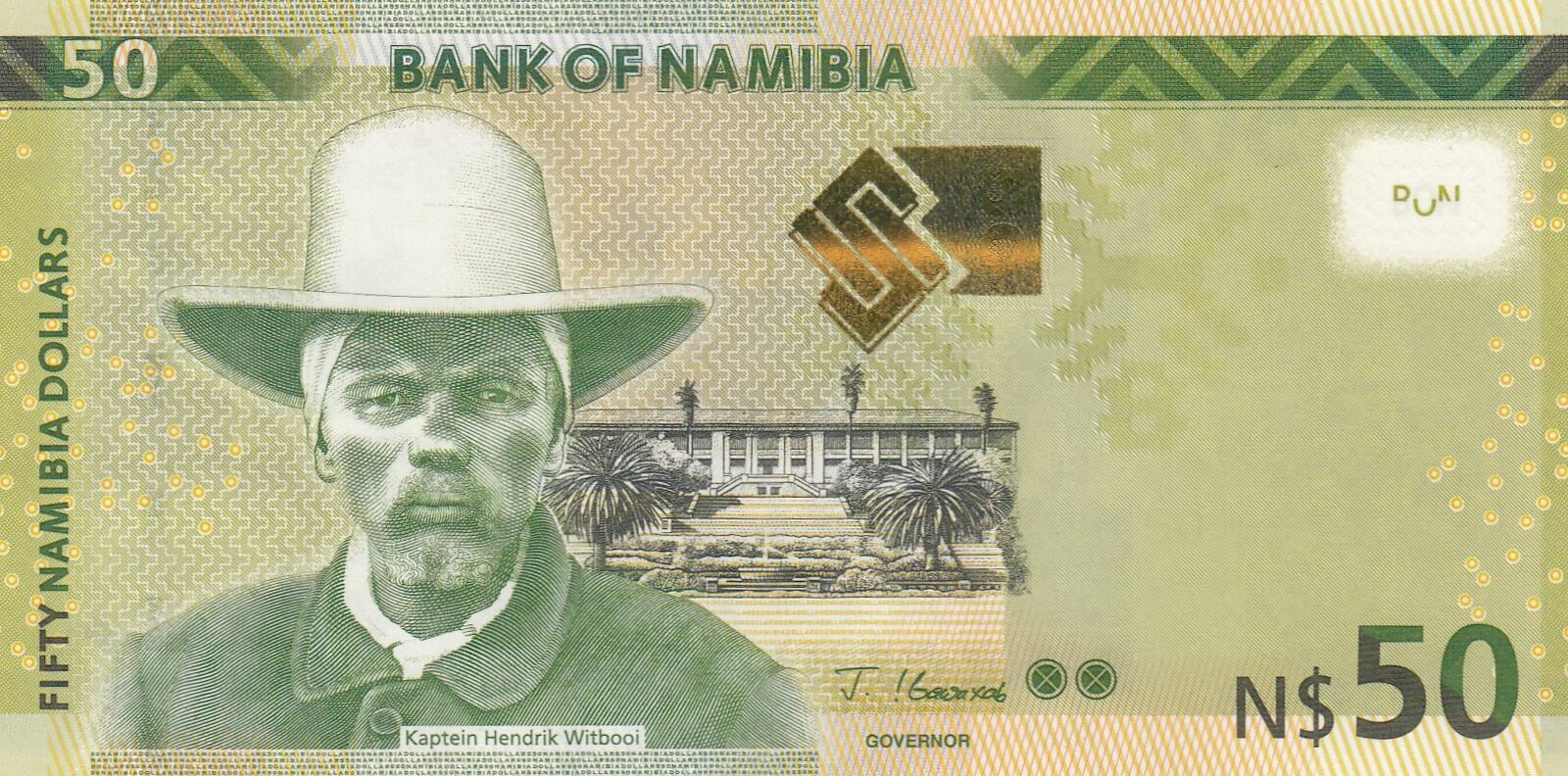 10 namibia dollars 50 Namibia Dollars Dollars, Kaptein Hendrik Witbooi ...