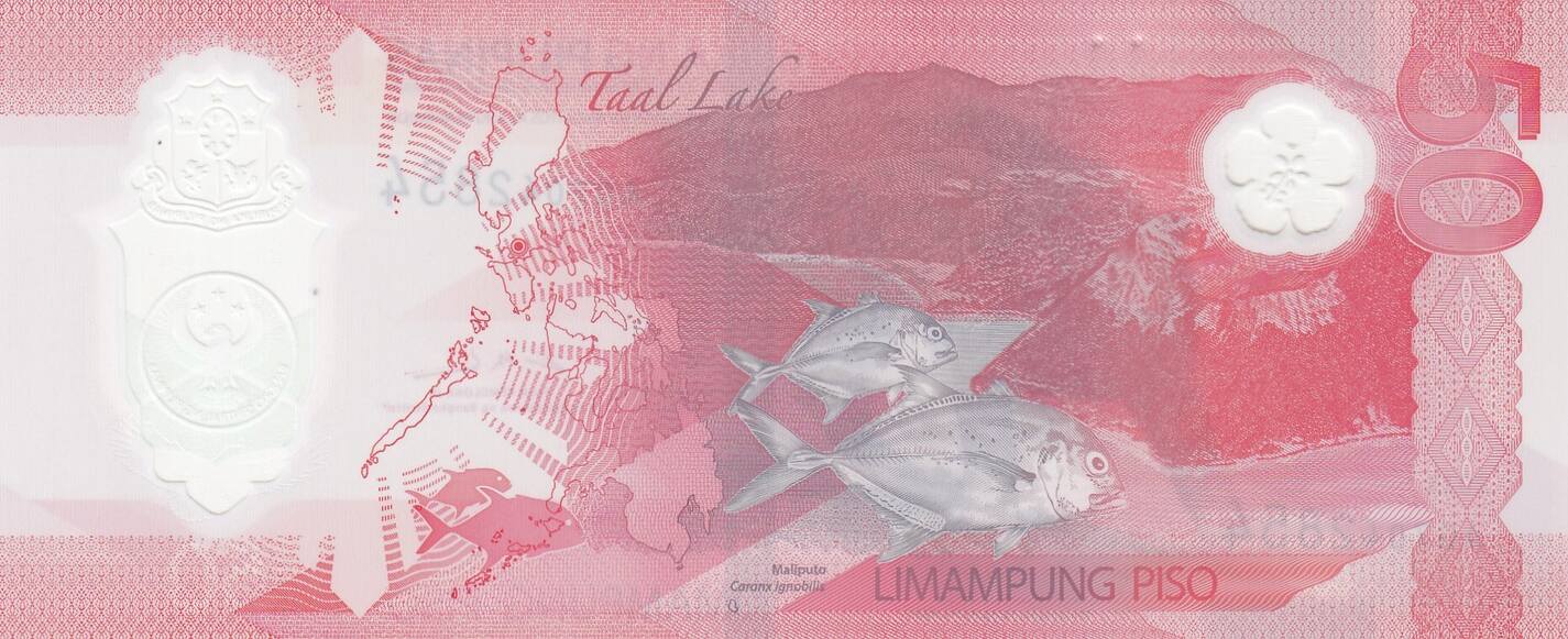 Philippinen 50 Pisos - Fish - Leopard - Polymer - 2025 - Serial AG I ...