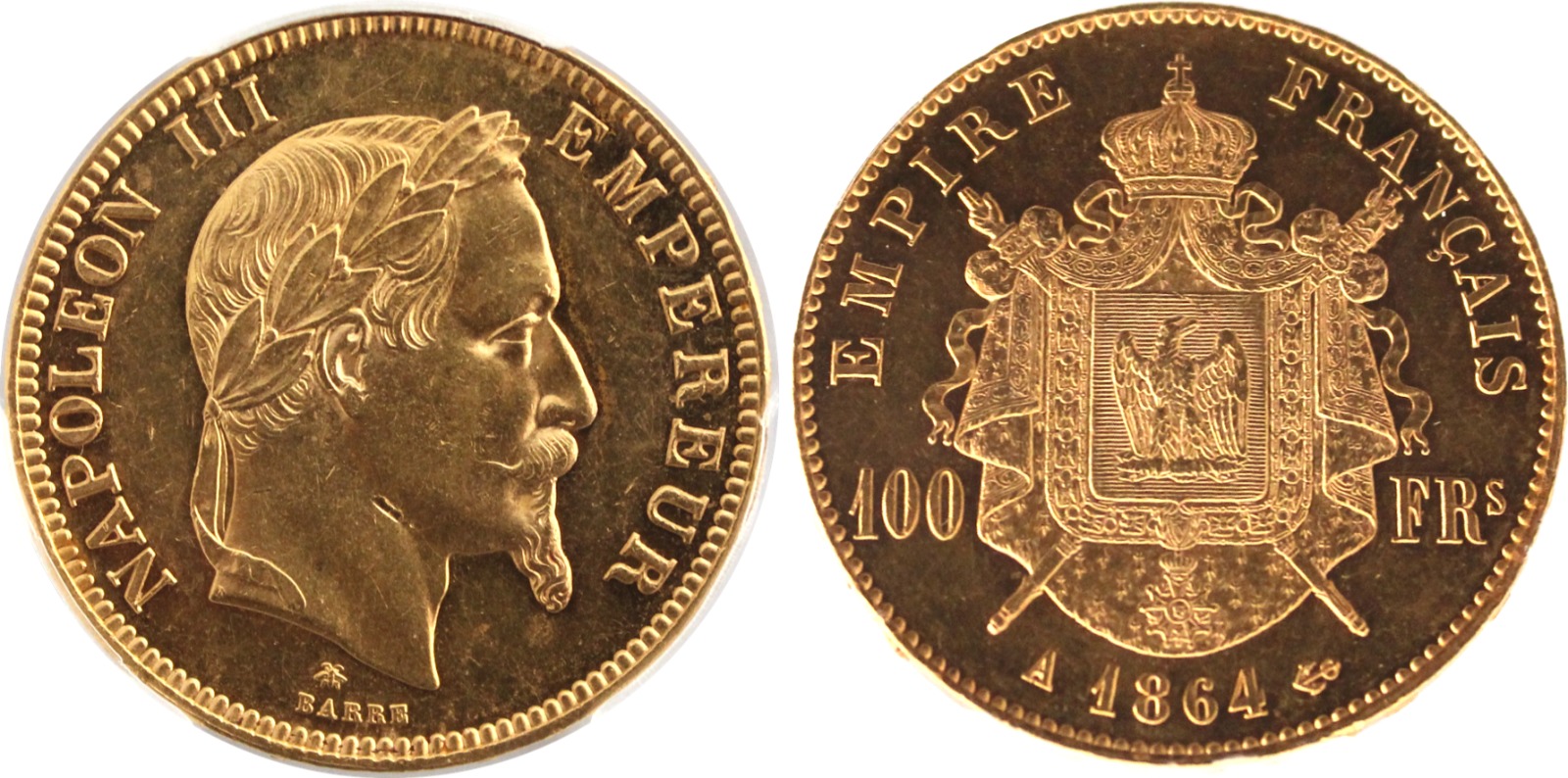 France 1864-A Napoleon III 100 Francs PCGS MS61 | MA-Shops