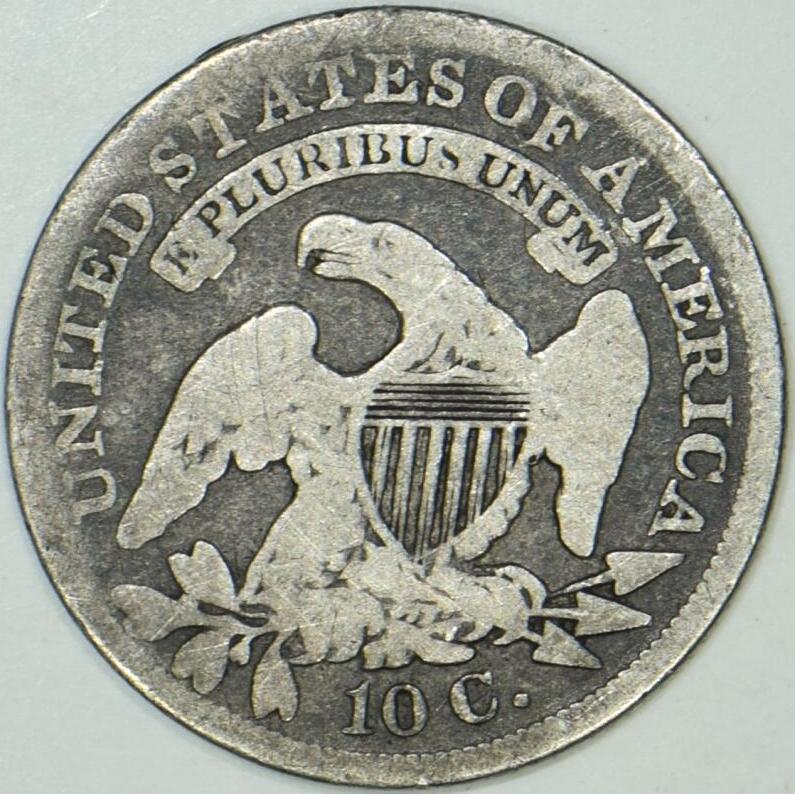 USA 1837 Capped Bust Dime; JR-4; VG-F | MA-Shops