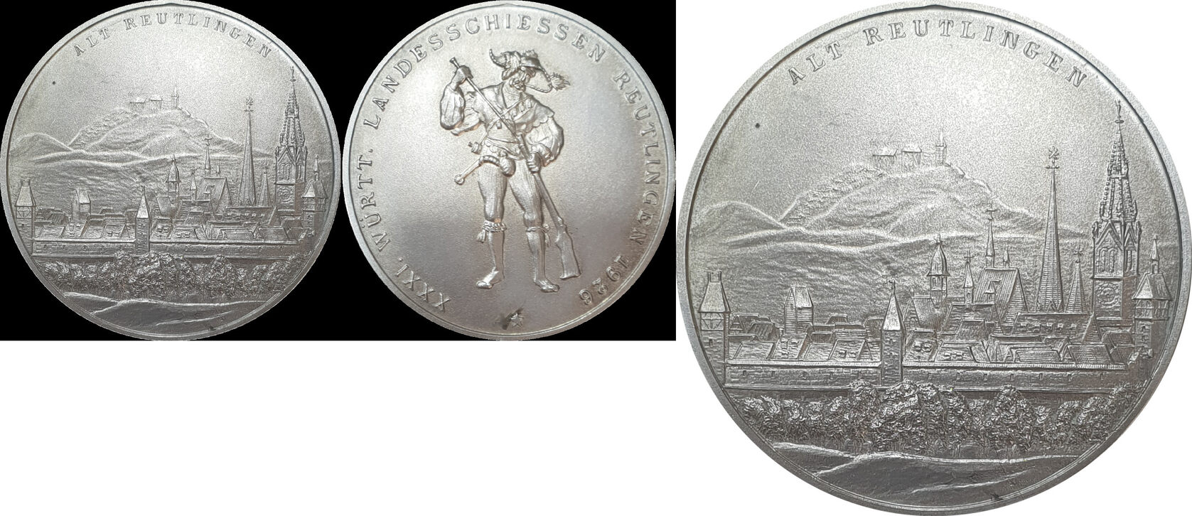 Medal 1926 Reutlingen Unc Shooting Silver City View Hunter Jager ...
