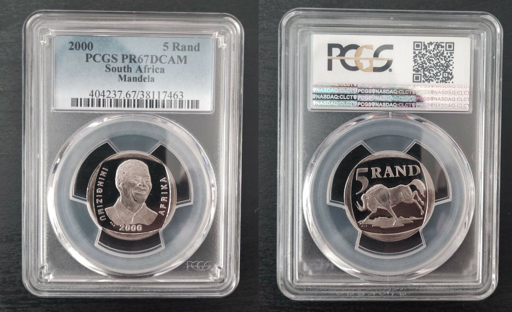 5 RAND SOUTH AFRICA PROOF COIN 2000 YEAR NELSON MANDELA KM#230 PCGS PR67DCAM | MA-Shops