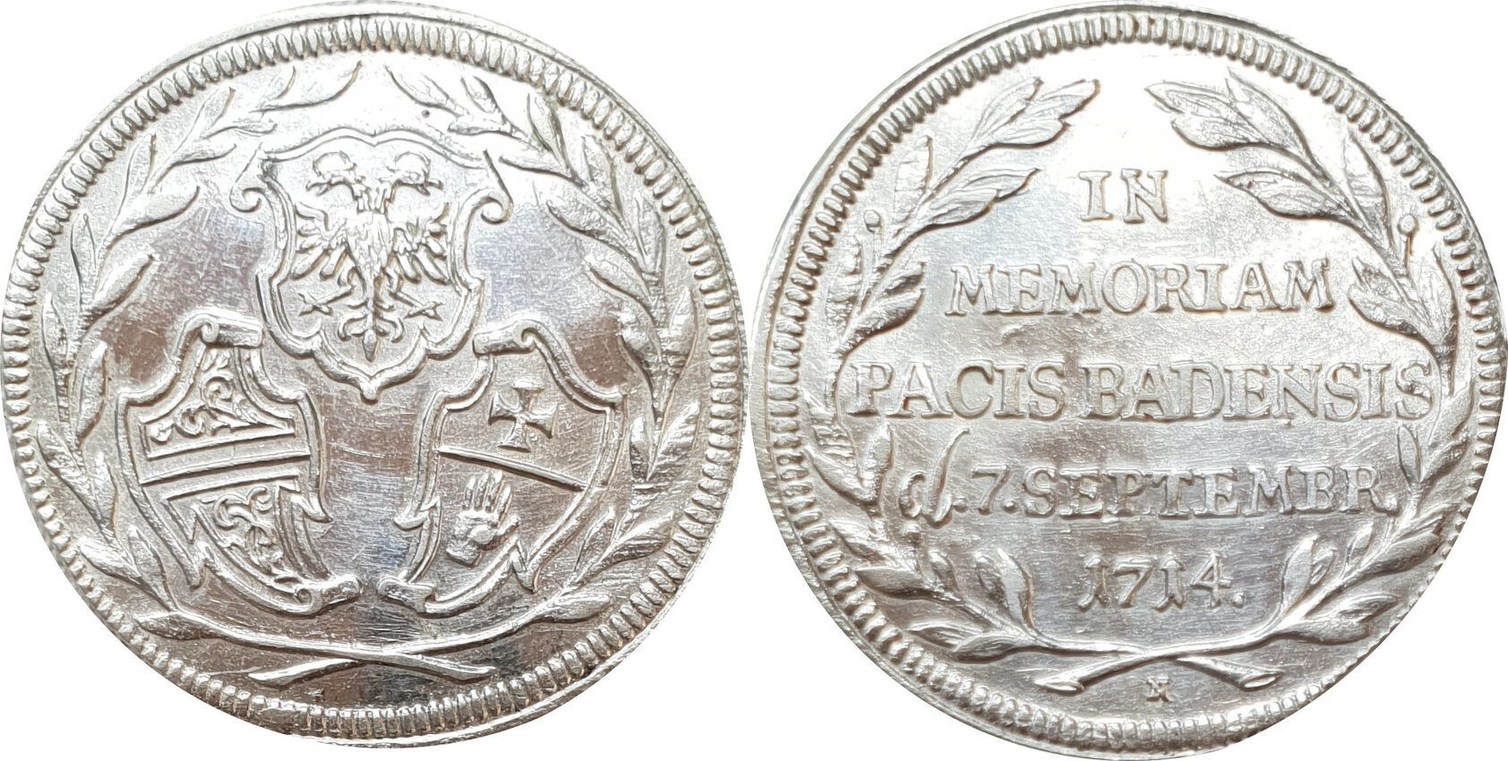 1 Ducat 1714 Hall Unc Pattern Silver Coin Germany German State Rare unz ...