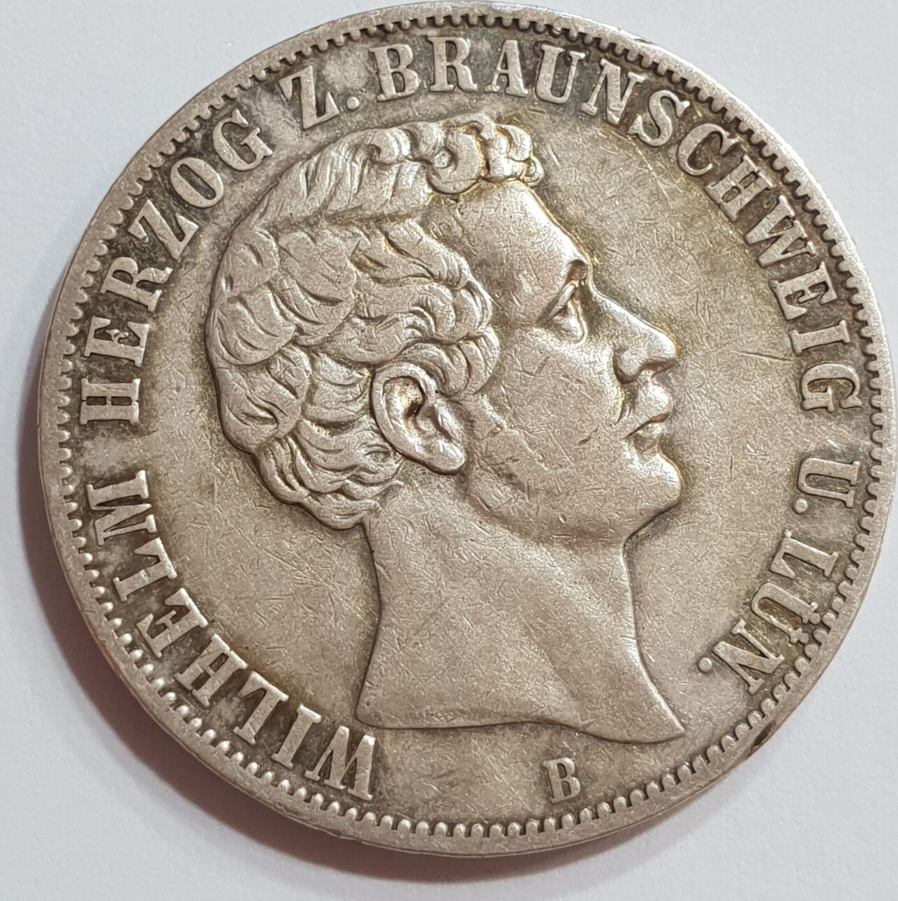 1 Thaler 1866 Brunswick Silver Coin Taler Germany Hannover State ...
