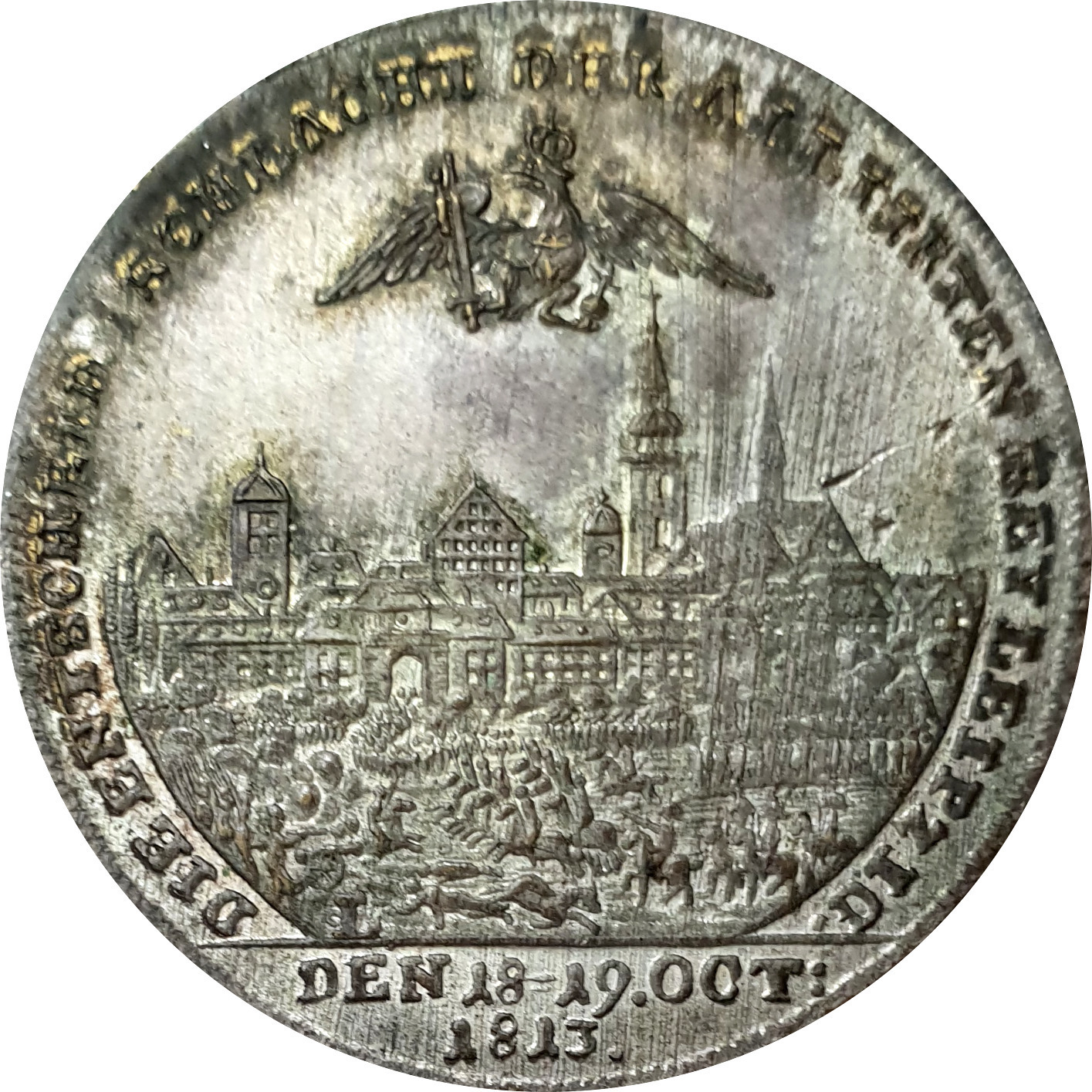 Medal 1813 Russia Germany Unc City View Silvered Jeton Victory At ...