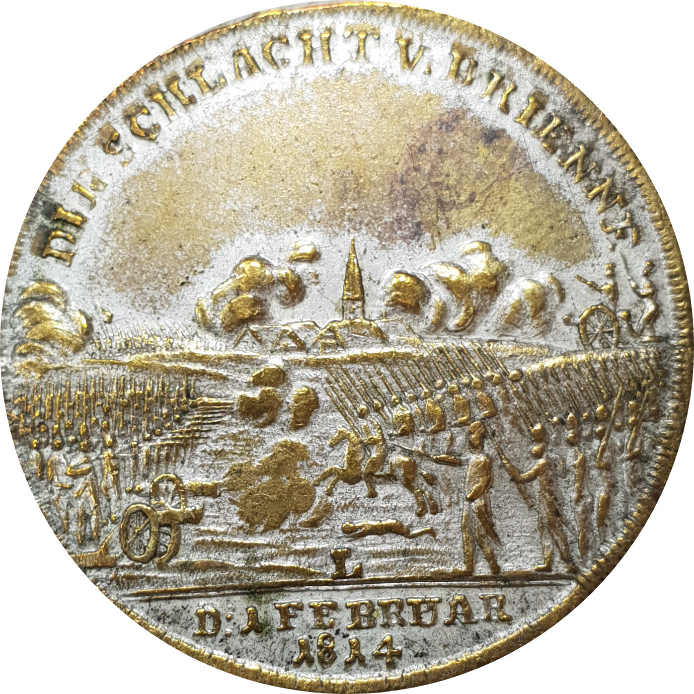 Medal 1814 Prussia Silvered Battle of Brienne Marshal Blucher Jeton ...