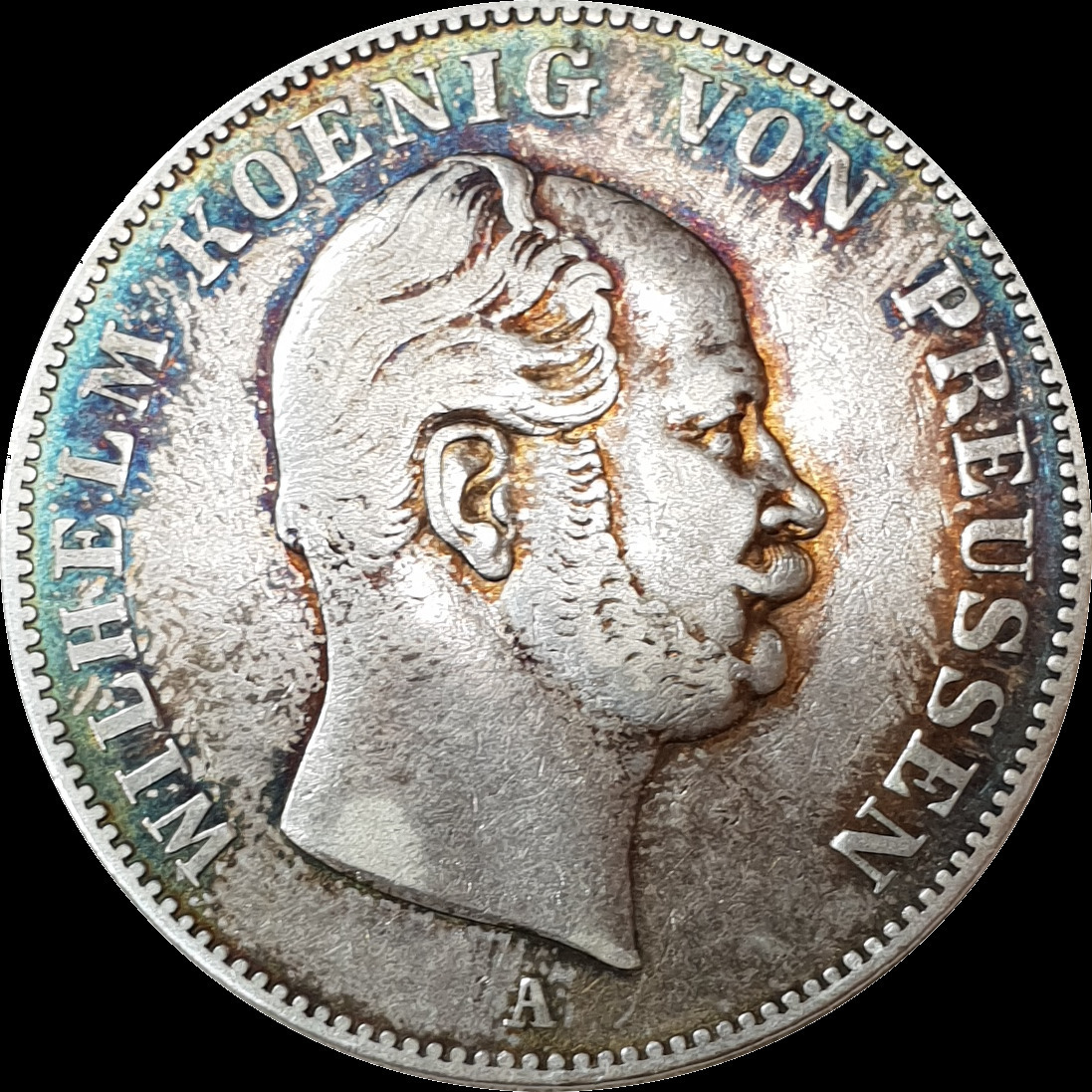 1 Thaler 1861 Prussia Silver Coin Germany Taler German State Colorful ...