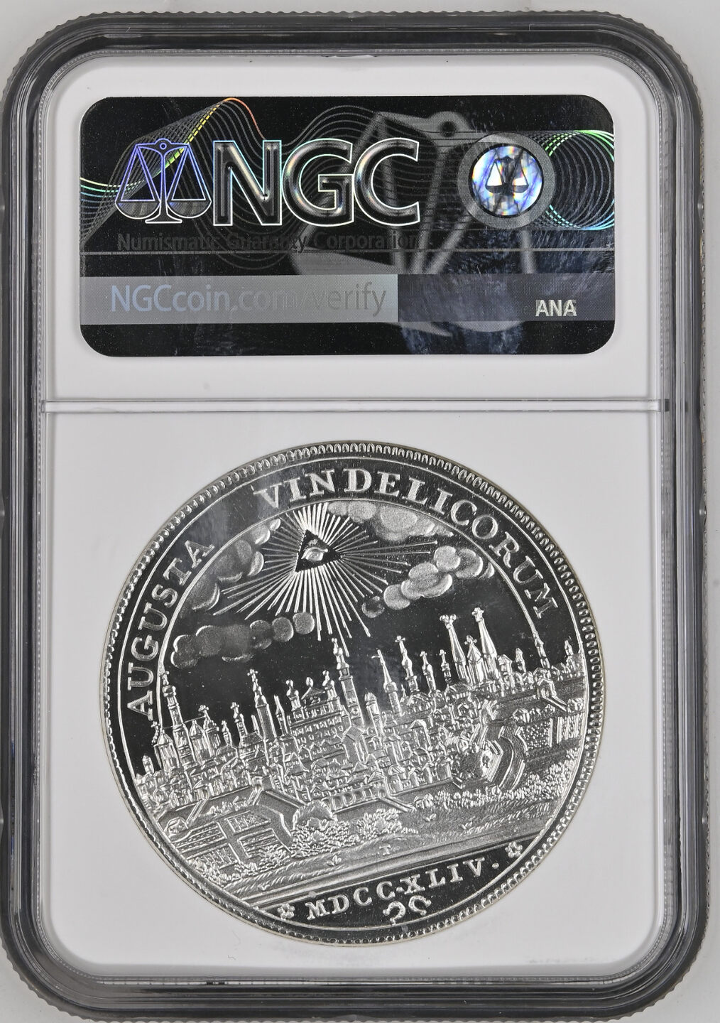 Taler NGC Augsburg 1744 1977 PF69 UC Silver City View OfficialRestrike ...
