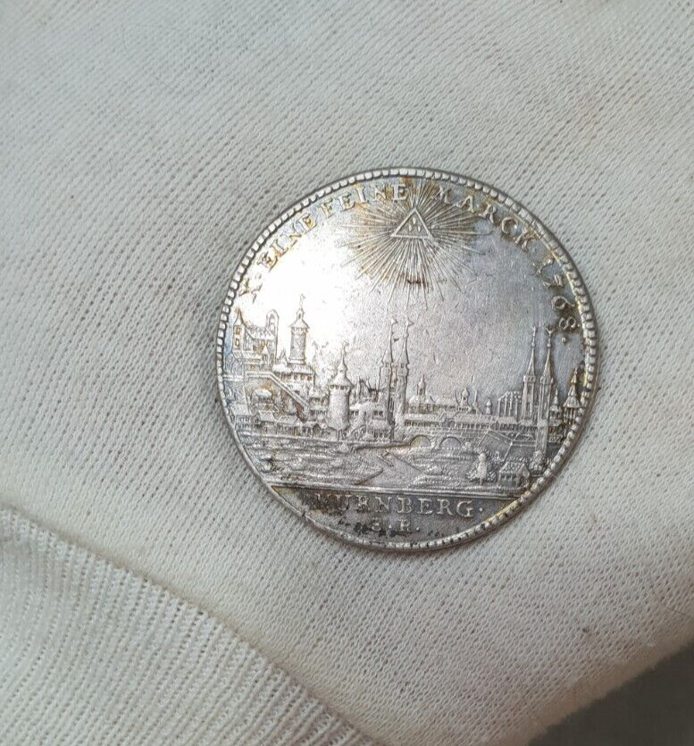 1 Thaler 1768 Nurnberg Aunc Silver City View Coin Germany Taler Rare | MA-Shops