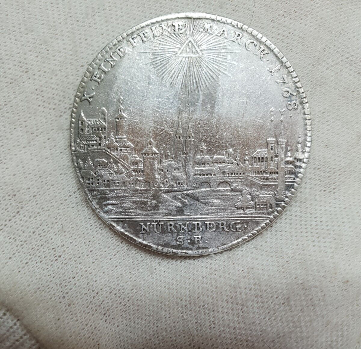 1 Thaler 1765 Nurnberg Silver City View Coin Germany Taler German State ...