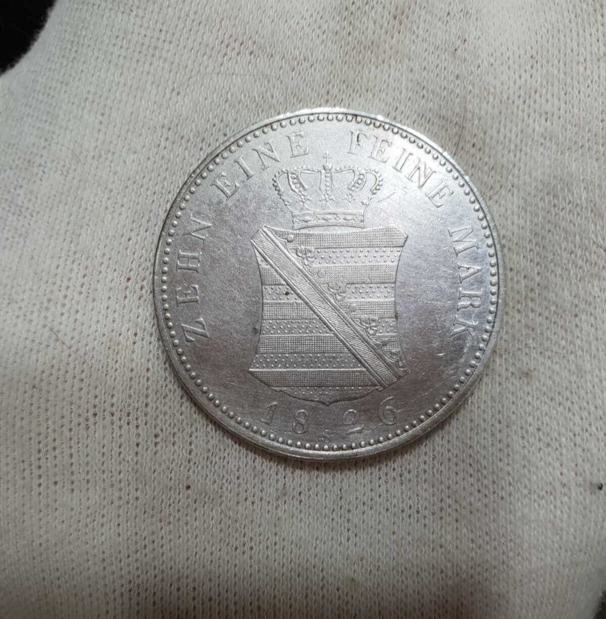 1 Thaler 1826 S Saxony Aunc Silver Uniform Taler Coin Germany German ...
