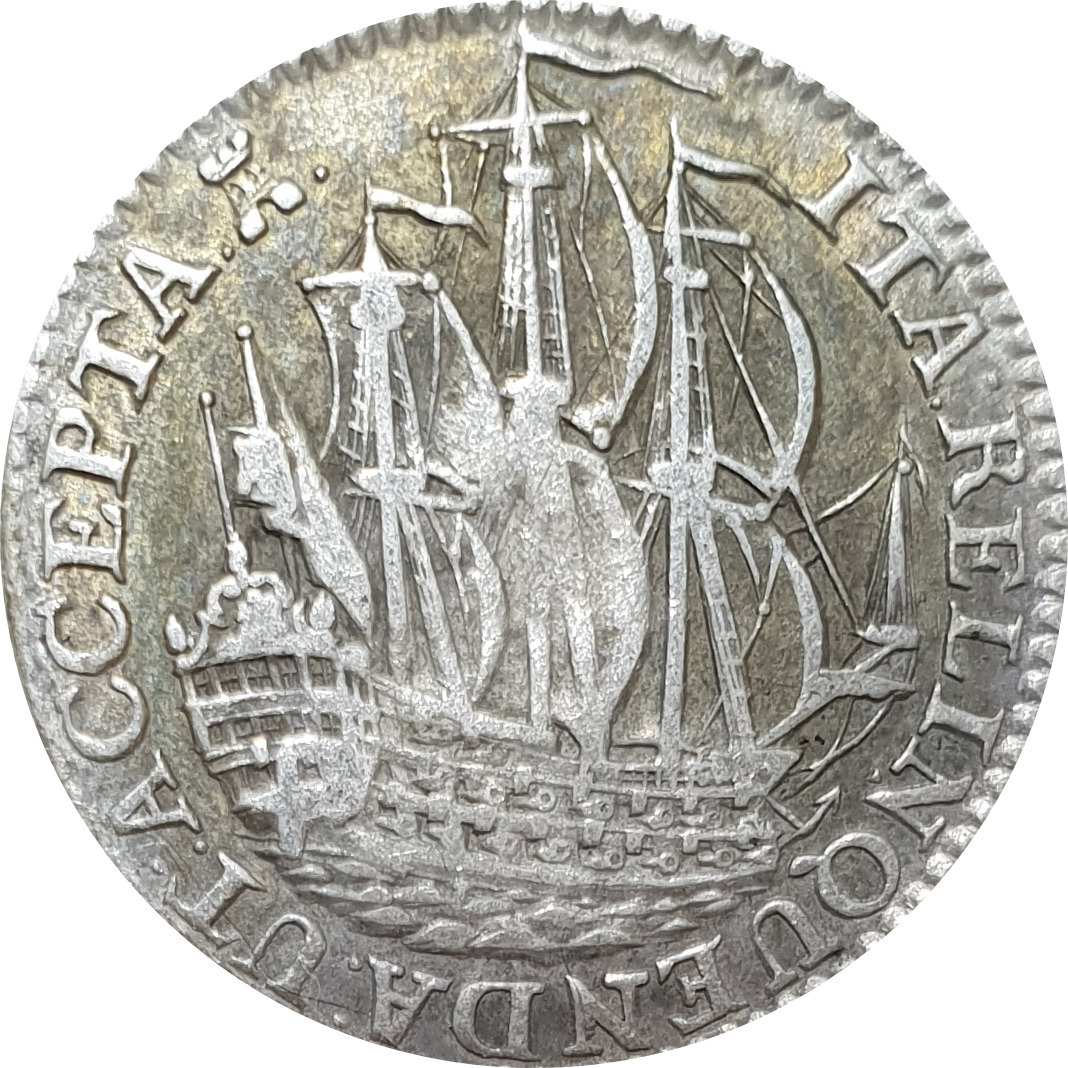 6 Stuivers 1765 Netherlands Zeeland Aunc Stuiver Galleon Ship Silver ...