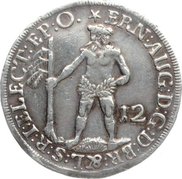 1/3 Taler 1694 Braunschweig Calenberg Hannover Giant Wildman Rare Type ...