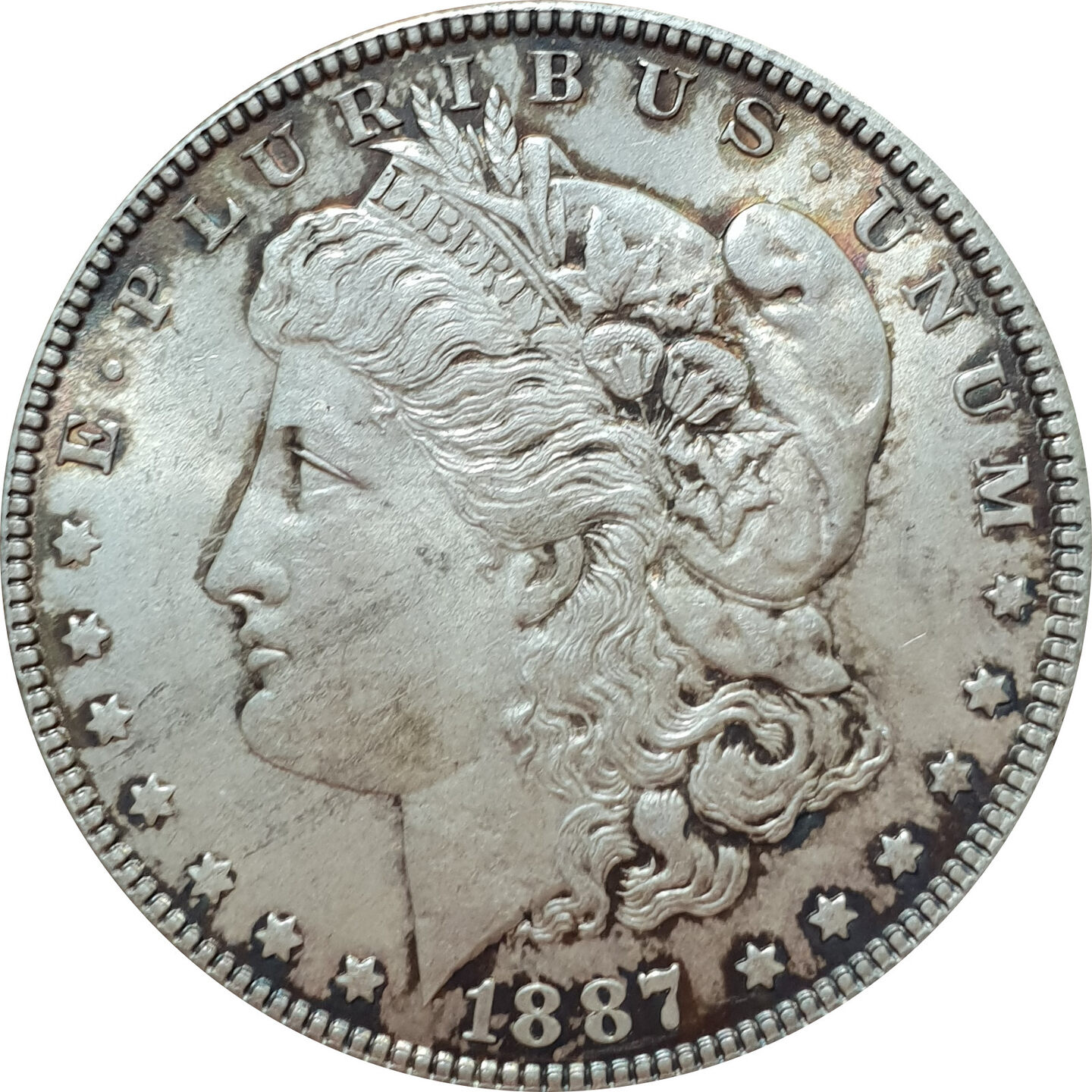 Morgan Dollar 1887 USA US 1 $ Unc Silver BU Coin Free Shipping unz | MA ...