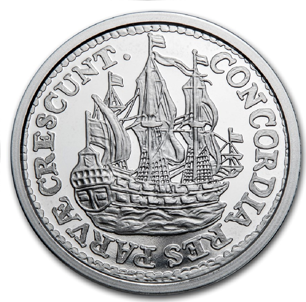 6 Stuivers Netherlands 2021 Utrecht Galleon Ship Silver Coin 1 Oz Unc ...