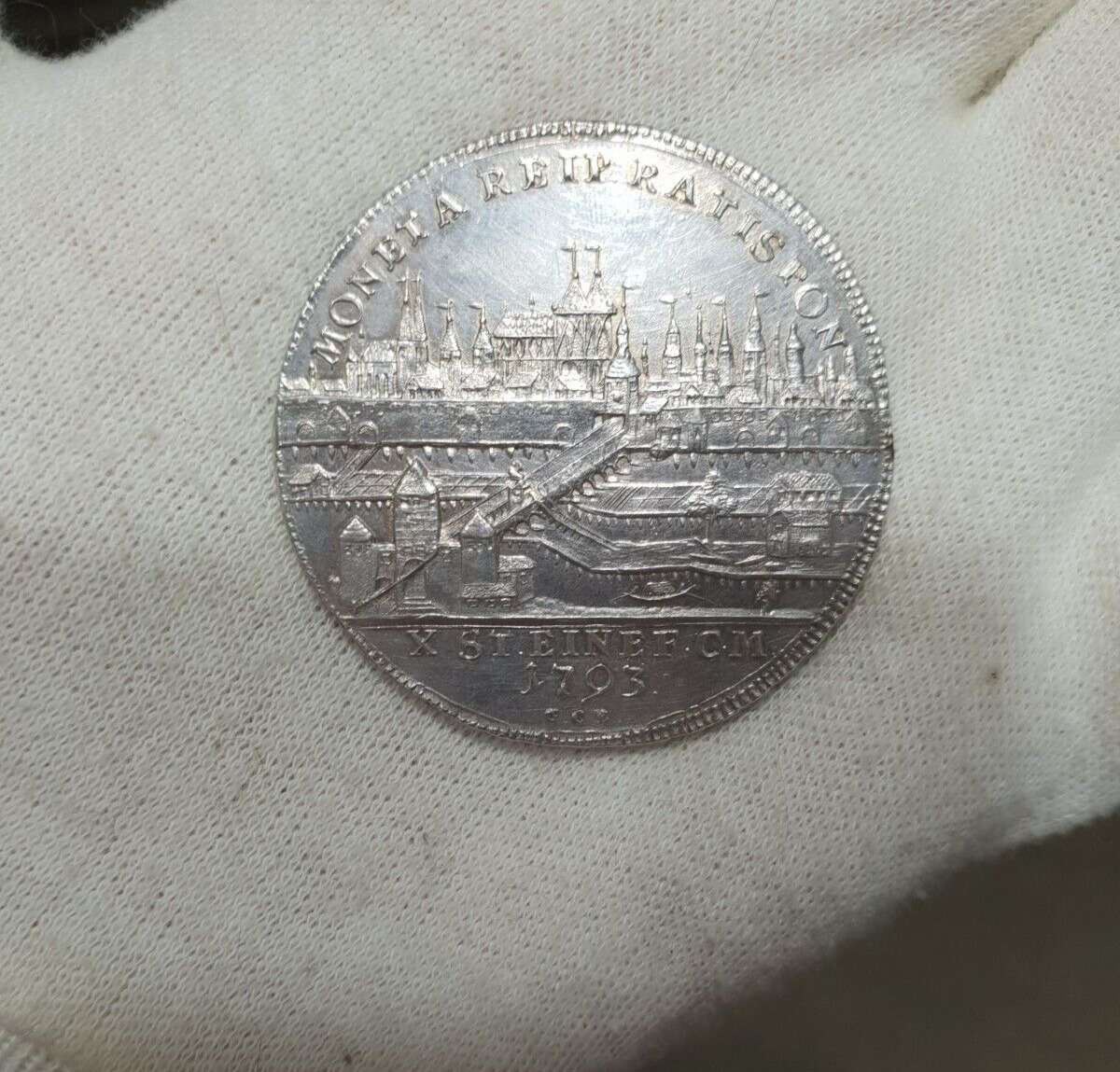 1 Thaler 1793 Regensburg Silver City View Coin Germany Very Rare Type ...