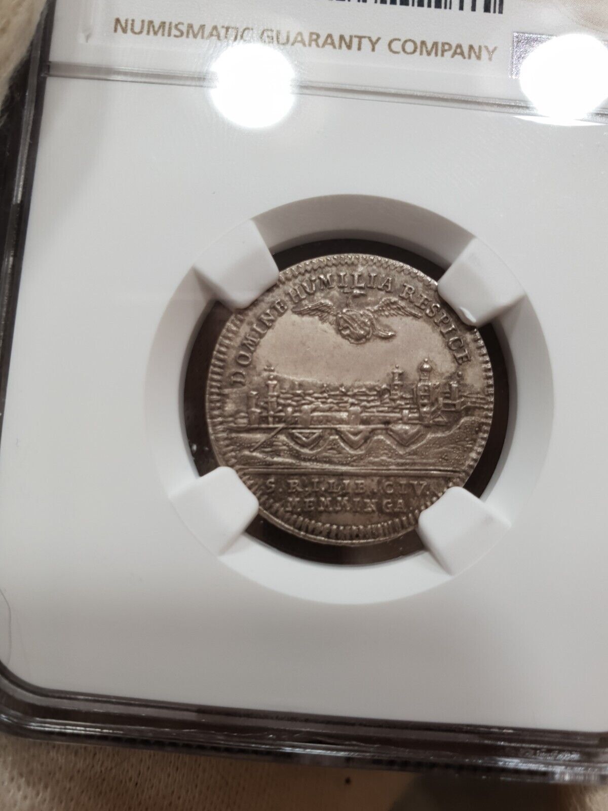 1 Ducat 1748 NGC Memmingen MS-62 Silver Pattern Coin City View Germany ...