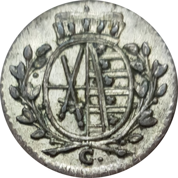 1 Pfennig 1765 Saxony Silver Coin Unc Germany German State Rare unz ...