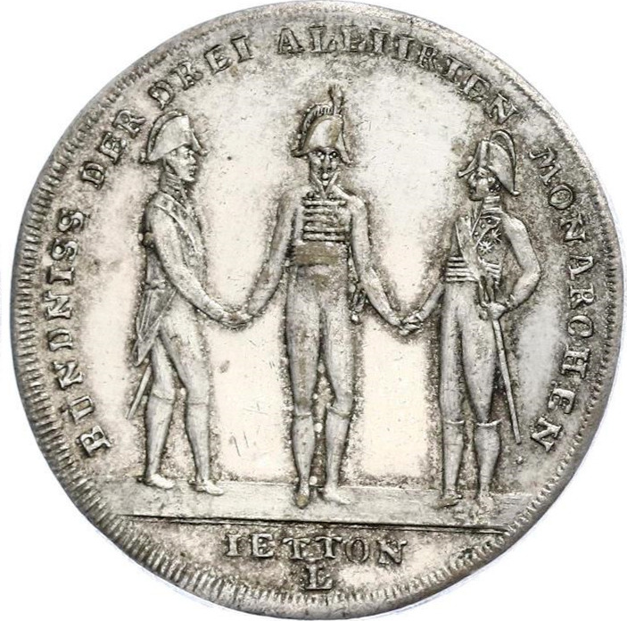 Medal 1813 Russia Unc City View Silvered Jetton Battle Of Hanau Jeton ...