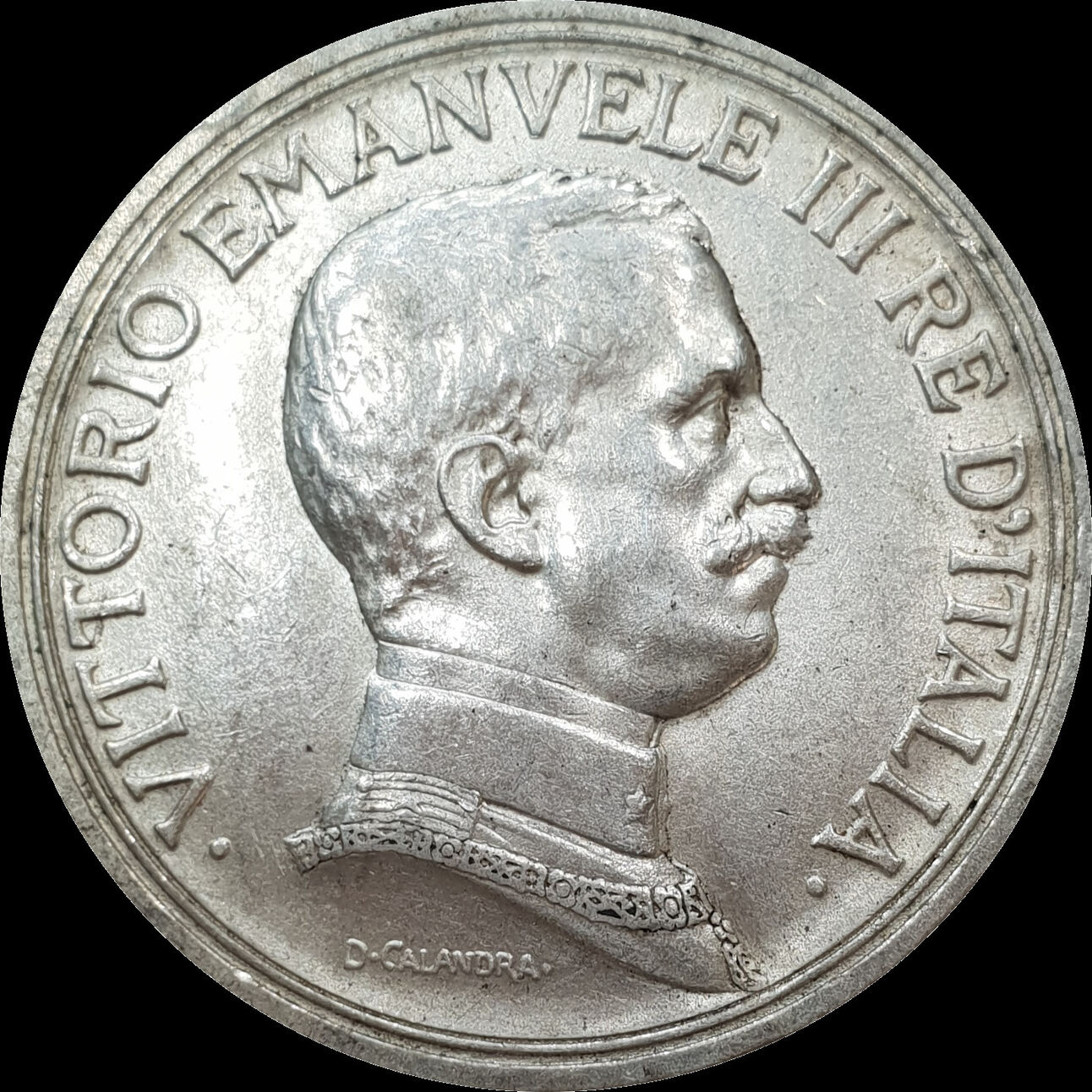 2 Lire 1915 Italy Unc Lira Silver Coin Quadriga Victor Emmanuel III ...
