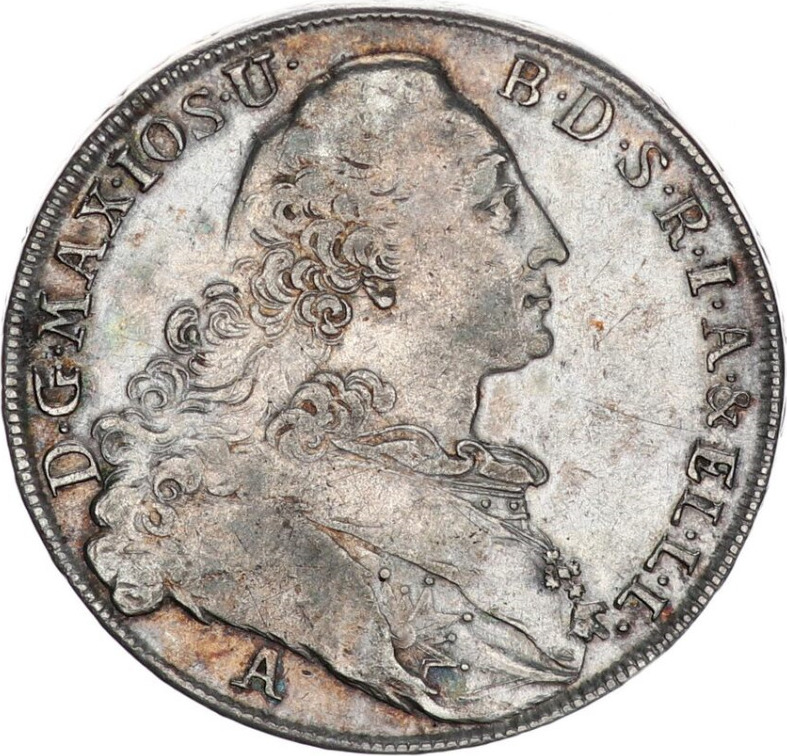 1 Thaler 1775 Bavaria Aunc Silver Coin Madonna and Child Germany | MA-Shops