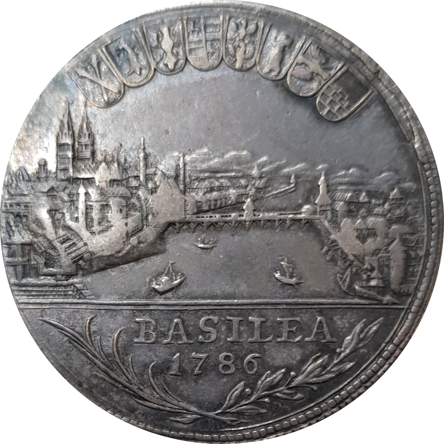 1/2 Taler 1786 Basel Silver City View Thaler Switzerland Basilisk from ...