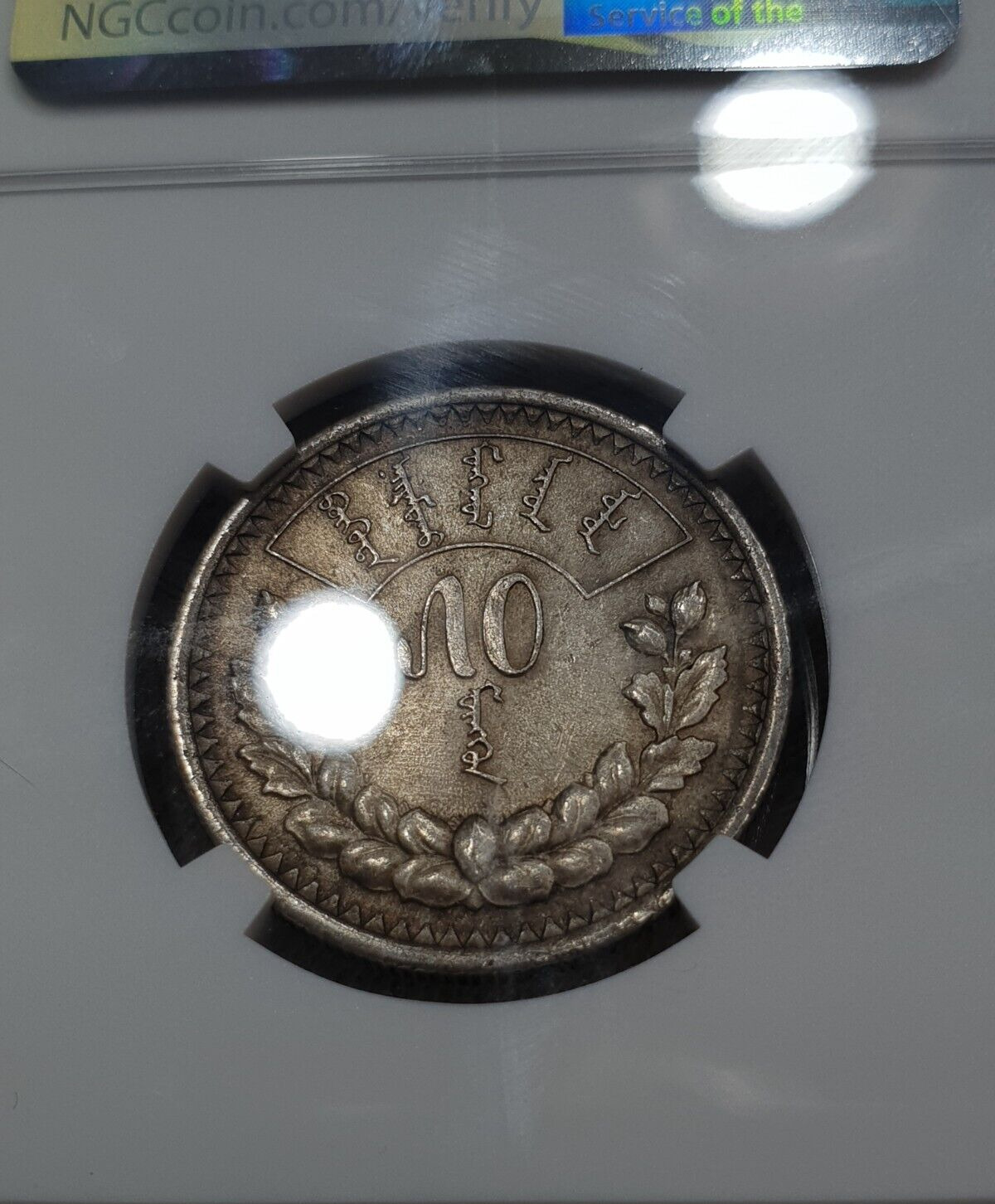 1925 NGC Mongolia 50 Mongo MS-62 Silver Unc Coin China Rare Golden Patina | MA-Shops
