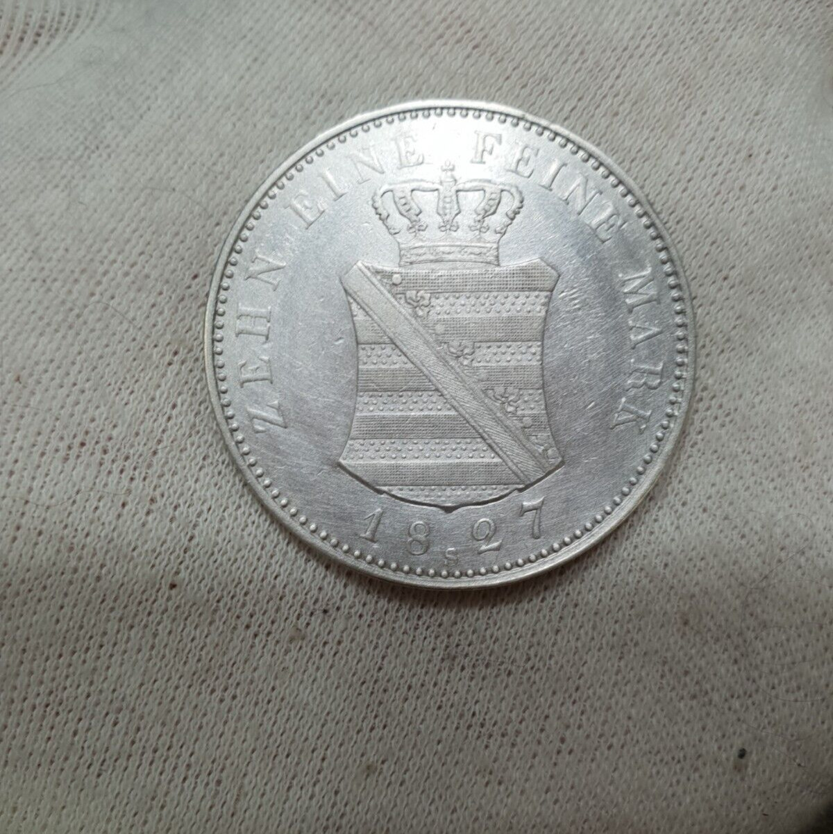 1 Thaler 1827 S Saxony Aunc Silver Uniform Taler Coin Germany German ...