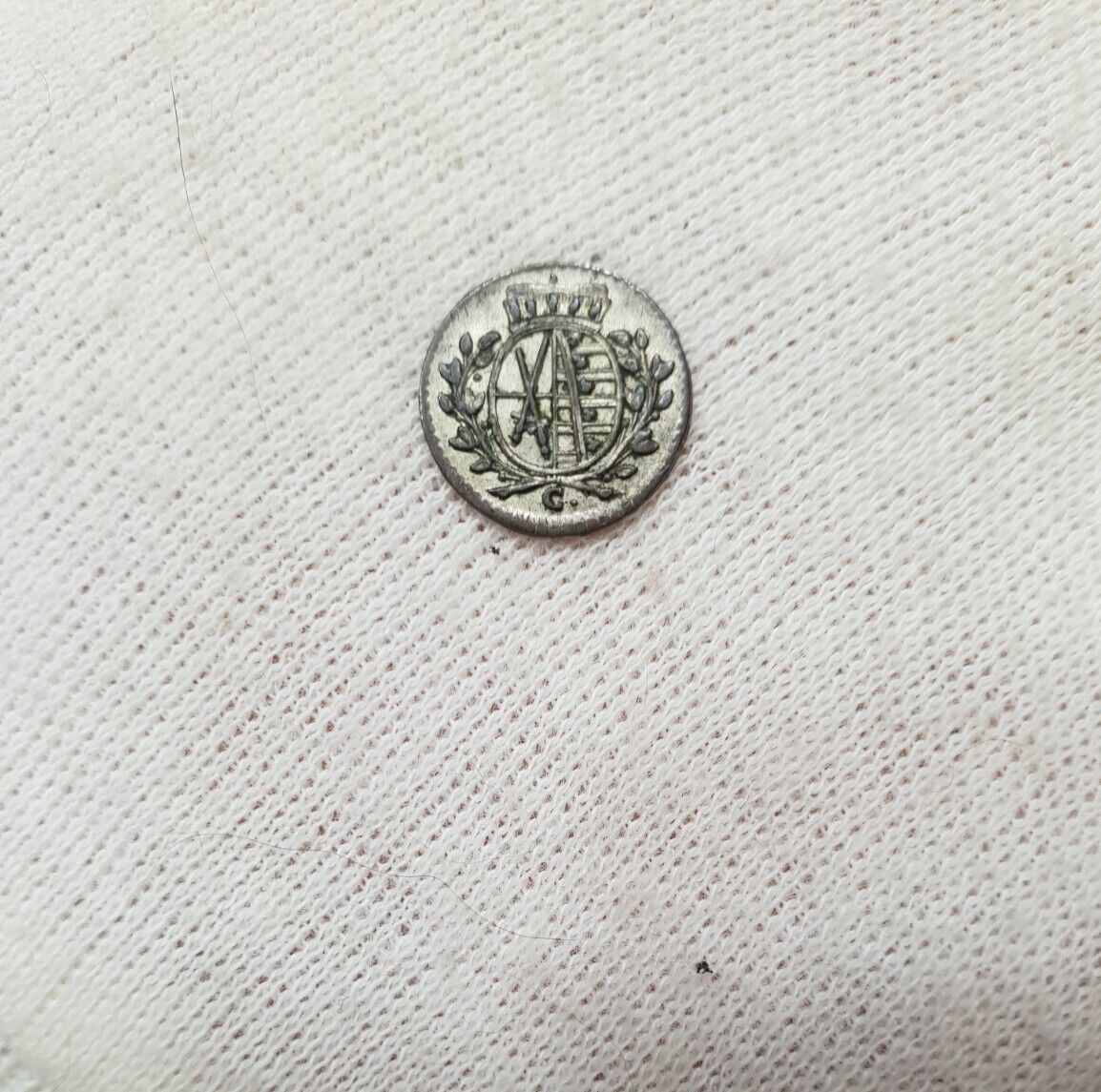 1 Pfennig 1765 Saxony Silver Coin Unc Germany German State Rare unz ...