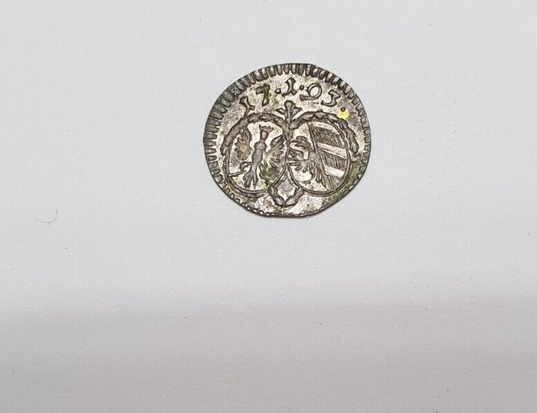 1 Pfennig 1793 Nurnberg Silver Coin Unc Germany German State Uniface ...