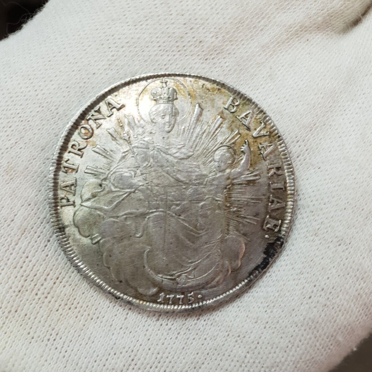 1 Thaler 1775 Bavaria Aunc-Unc Silver Coin Madonna and Child Germany ...