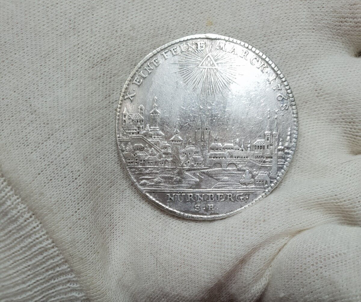 1 Thaler 1765 Nurnberg Silver City View Coin Germany Taler German State ...