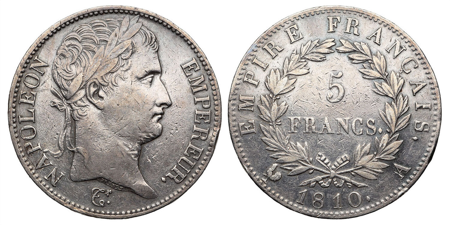 France 5 Francs 1810 A NAPOLEON I SS | MA-Shops