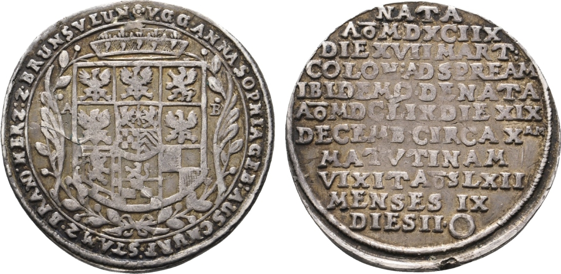 Brandenburg-Preußen 1/4 Taler 1659 AB Berlin Friedrich Wilhelm 1640 ...