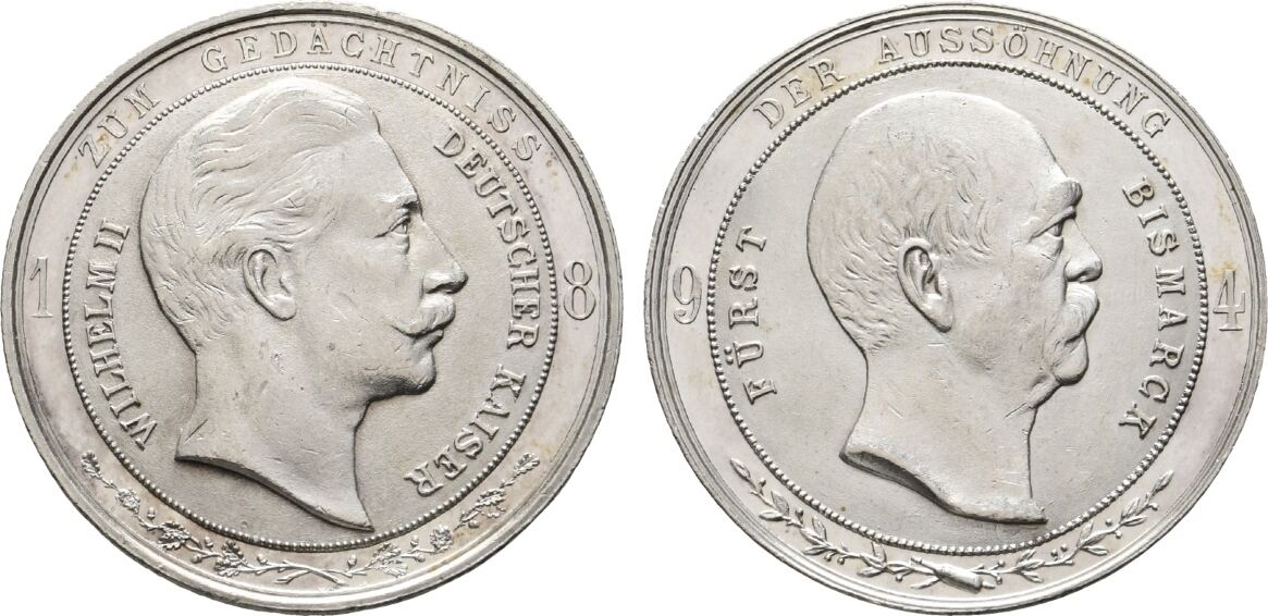 Brandenburg-Preußen Medaille 1894 von Lauer Wilhelm II. 1888-1918 ... Brandenburg-Preußen Medaille 1894 von Lauer Wilhelm II. 1888-1918 ...