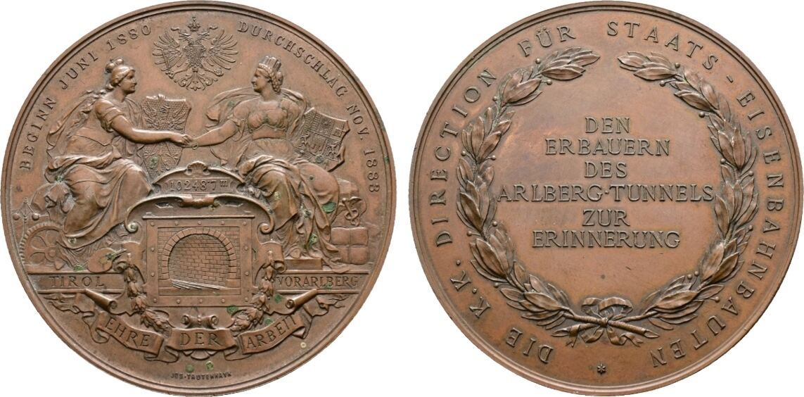 Haus Habsburg Bronzemedaille 1883 von Josef Tautenhayn Franz Joseph I ...