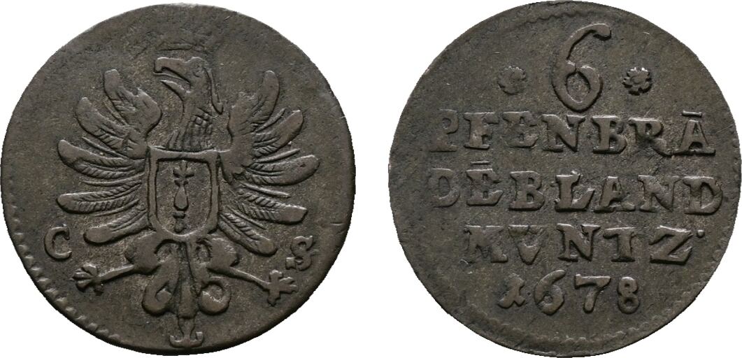 Brandenburg-Preußen 6 Pfennig 1678 CS Berlin Friedrich Wilhelm 1640 ...