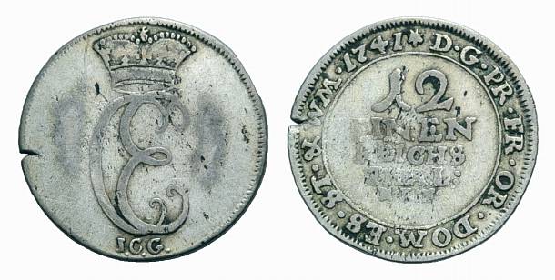 Ostfriesland 1/12 Taler 1741 ICG Esens Karl Edzard 1734-1744 ...