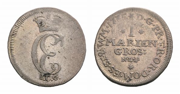 Ostfriesland Mariengroschen 1735 ICG Esens Karl Edzard 1734-1744 Kl ...