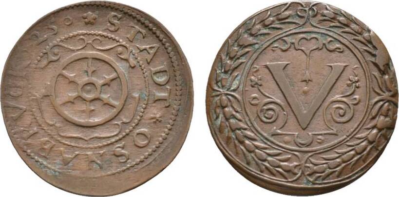 Osnabrück, Stadt Cu 5 Pfennig 1625 Sehr schön | MA-Shops