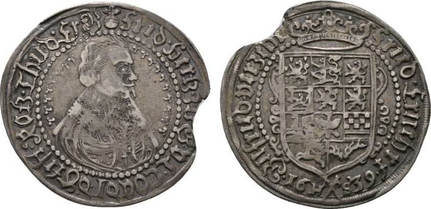 Braunschweig-Lüneburg-Celle 1/4 Taler 1639 HS Clausthal Friedrich von Celle 1636-1648 Sehr ...