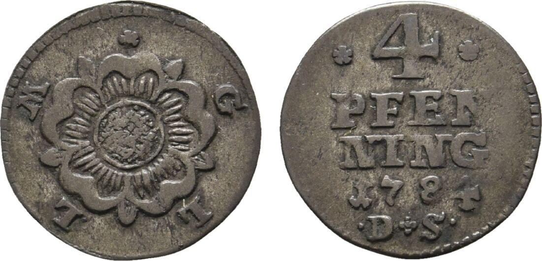 Lippe-Detmold 4 Pfennig 1784 DS Detmold Ludwig Heinrich Adolf 1782-1789 ...