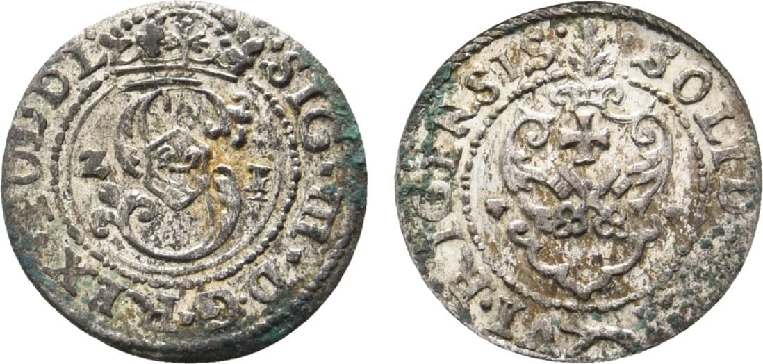 Baltikum-Riga, Stadt Schilling 1621 Sigismund III. von Polen 1587-1632 ...
