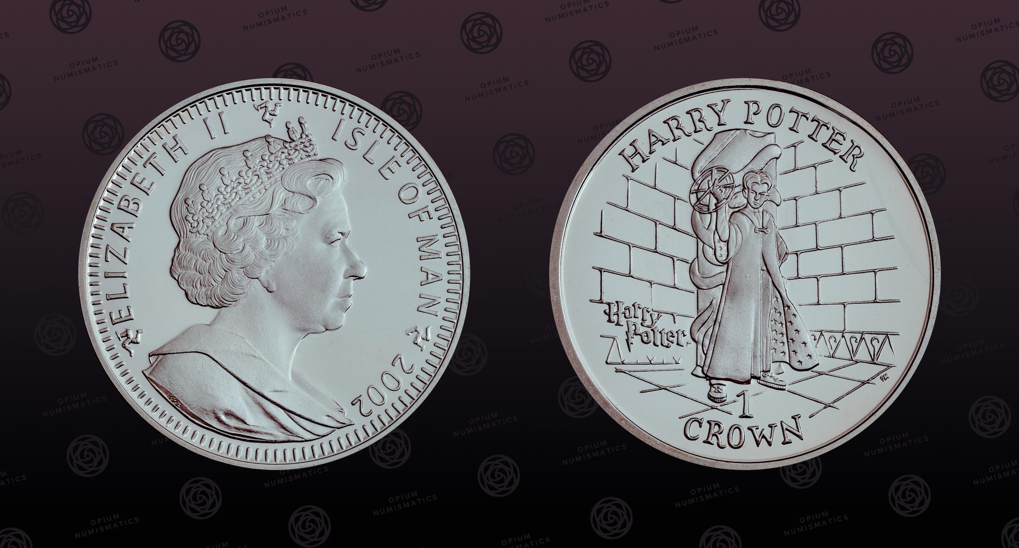 ISLE OF MAN, KM# 1144a, Silver, 1 Crown, 2002, Proof, Harry Potter ...