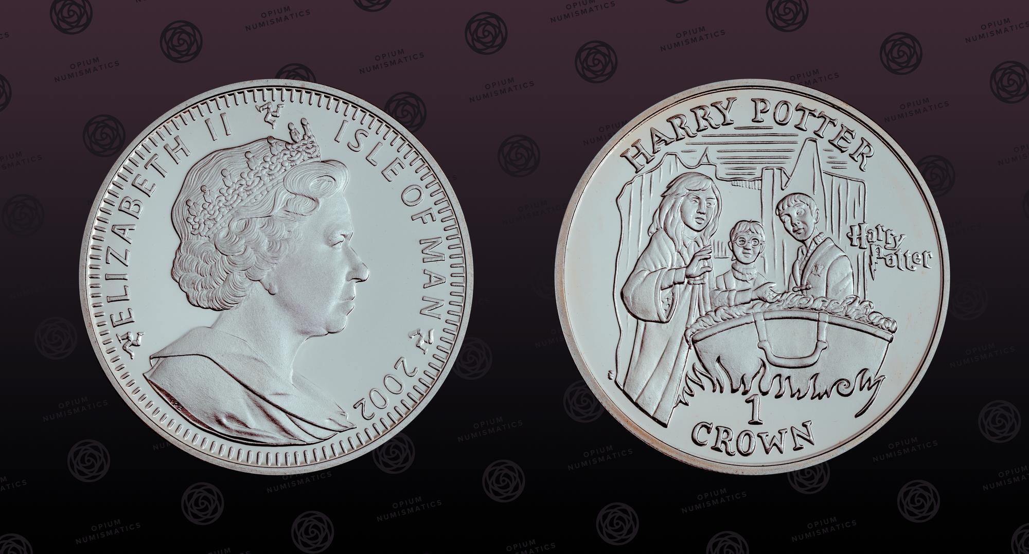 ISLE OF MAN, KM# 1146a, Silver, 1 Crown, 2002, Proof, Harry Potter ...