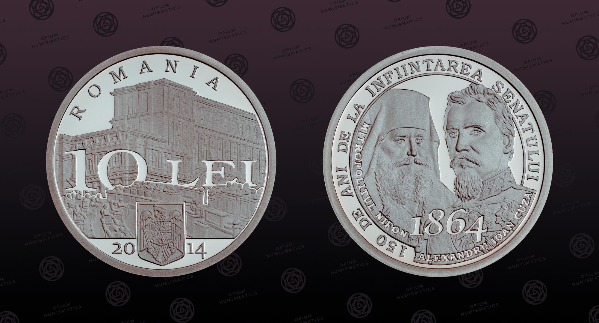 ROMANIA, Unlisted, Silver, 10 Lei, 2014, Proof, 150 Years since the ...