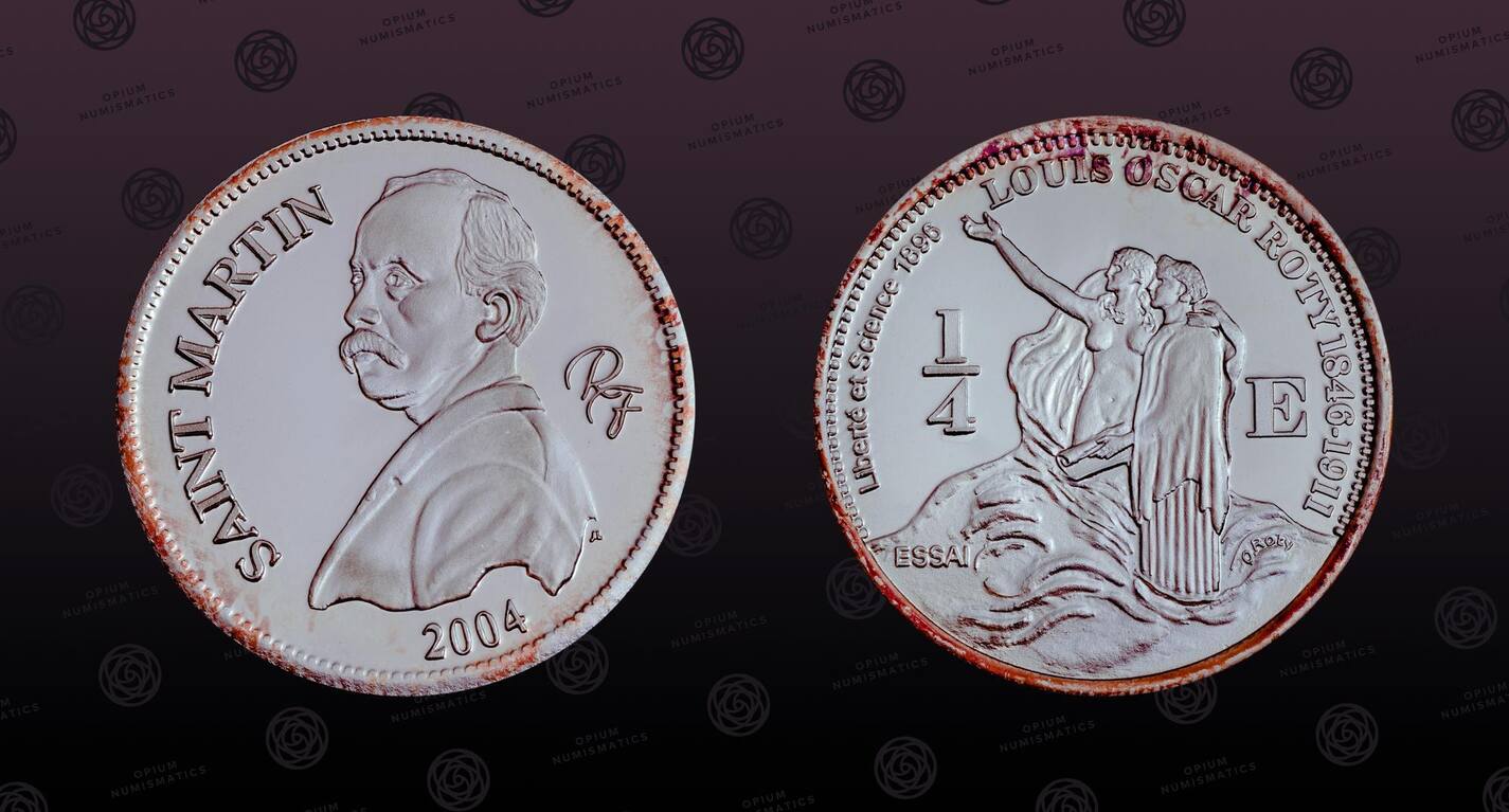 SAINT MARTIN (French Antilles), X# E11, Silver, 1/4 Euro, 2004, Proof ...