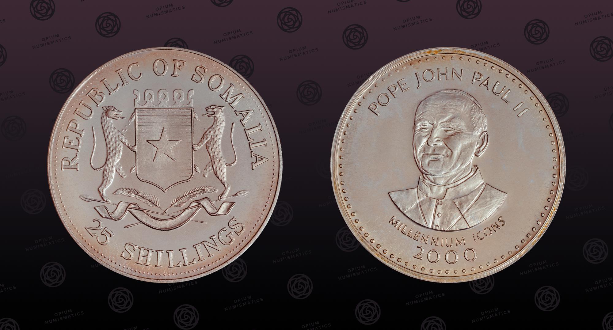 SOMALIA, KM Piefort Unlisted, Silver, 25 Shillings, 2000, Proof ...