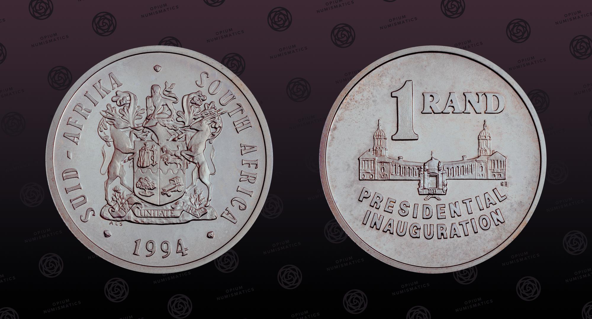 SOUTH AFRICA, KM# 167, Silver, 1 Rand, 1994, Proof, Conservation - Big ...